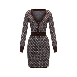 Guess Kleid 'AUBREY' Damen Gr&ouml;&szlig;e L schoko / wei&szlig;
