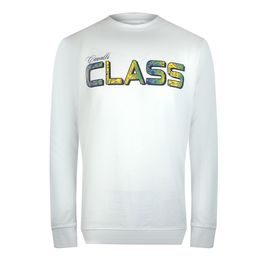 Cavalli Class Sweatshirt Mit Leuchtendem Blumenlogo In Off-white