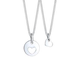 Elli Halsketten Set 'Mother and Daughter' Damen Gr&ouml;&szlig;e 45 silber