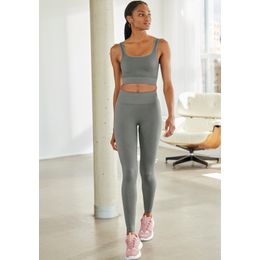 Lascana Damen Seamless Leggings, Gr&uuml;n, Gr. XS (32/34), Hosen, Material: Polyamid