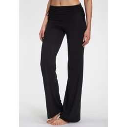 Lascana Damen Jazzpants, Schwarz, Gr. 44/46, Sommerhosen, Material: Polyester
