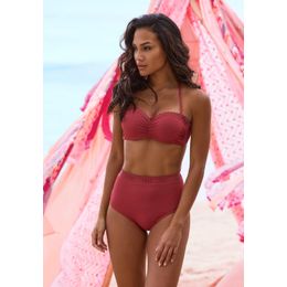 s.Oliver B&uuml;gel-Bandeau-Bikini-Top, Orange, Gr. 36C, Damen, Bandeau-Bikinis, Material: Polyamid, Elasthan