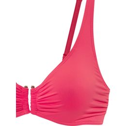 Lascana B&uuml;gel-Bikini-Top, Rot, Gr. 42C, Damen, B&uuml;gel-Bikinis, Material: Polyamid, Elasthan