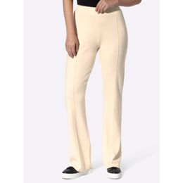 Heine Damen Strickhose, Natur, Gr. 36, Weite Hosen, Material: Viskose