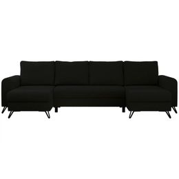 Wohnlandschaft Schwarz schwarz Ma&szlig;e (cm): B: 312 H: 90 Sofas > Sofas nach Material > Stoffsofas &raquo; Sofa DE