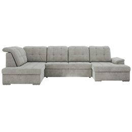 Wohnlandschaft mit Schlaffunktion Madrito grau Ma&szlig;e (cm): B: 323 H: 89 Sofas > Sofas nach Material > Stoffsofas &raquo; Sofa DE