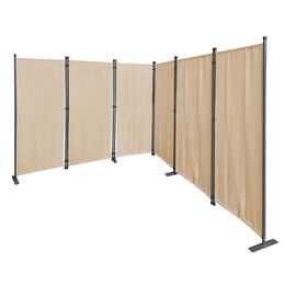 Quick Star Paravent, Beige, Metall, 340x170 cm, Sonnenschutz & Sichtschutz, Sichtschutz Garten, Balkon Sichtschutze