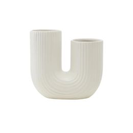 HOME STORY Vase wei&szlig; Dolomite Ma&szlig;e (cm): B: 14,8 H: 13,8 T: 6.8 &raquo; M&ouml;bel Kraft