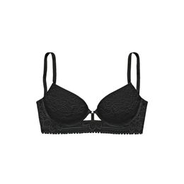Lascana Damen Push-up-BH, Schwarz, Gr. 80B, Push-Up-BHs, Material: Polyamid