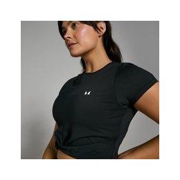 MP Damen Power Kurzarm Crop-Top &ndash; Schwarz - L