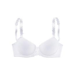 Lascana Schalen-BH, Wei&szlig;, Gr. 85C, Damen, BHs, Material: Polyamid, Elasthan, Polyester