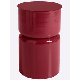 HEINE HOME Beistelltisch, Rot, Gr. H/B/T ca. 41x26,5x26,5 cm, Beistell- & Couchtische, Material: Metall