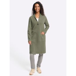 Heine Damen Strickjacke, Gr&uuml;n, Gr. 44, Basic Strickjacken, Material: Viskose