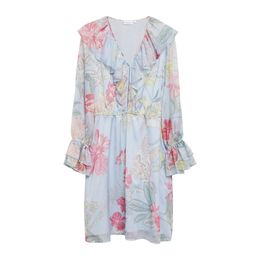 COMMA Kleid Damen Gr&ouml;&szlig;e 32 hellblau / grasgr&uuml;n / rosa Sommerkleid