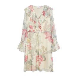 COMMA Kleid Damen Gr&ouml;&szlig;e 46 ecru / braun / mint / rosa Sommerkleid