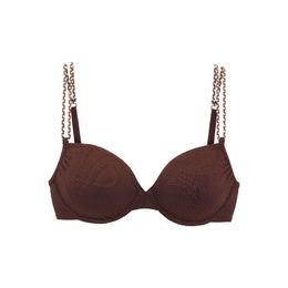 s.Oliver B&uuml;gel-Bikini-Top, Braun, Gr. 42D, Damen, B&uuml;gel-Bikinis, Material: Polyamid, Elasthan