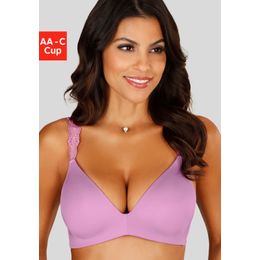 Lascana Damen Push-up-BH, Lila, Gr. 85B, Push-Up-BHs, Material: Polyamid