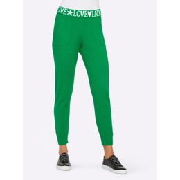 Heine Damen Strickhose, Gr&uuml;n, Gr. 40, R&ouml;hrenhosen, Material: Viskose