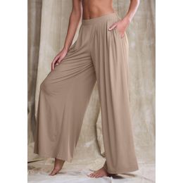 Lascana Damen Schlupfhose, Braun, Gr. 40/42, Sommerhosen, Material: Polyester