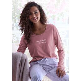 s.Oliver Damen Pyjamaoberteil, Rosa, Gr. 36/38, Pyjamas, Material: Baumwolle