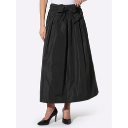 Heine Damen A-Linien-Rock, Schwarz, Gr. 42, Lange R&ouml;cke, Material: Polyester