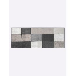 Salonloewe Fu&szlig;matte, Grau, Gr. 50x75 cm - rechteckig, Fu&szlig;matten, Material: Polyamid. R&uuml;ckseite: Gummi