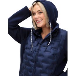 sheego Damen Steppjacke mit Kordelzug, marine, Gr&ouml;&szlig;e 42