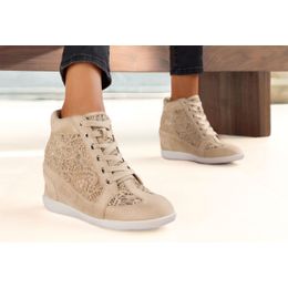 Lascana Damen Sneaker, Braun, Gr. 35, Sneakers & Schn&uuml;rer, Material: Textil