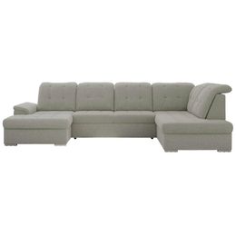Wohnlandschaft mit Schlaffunktion Madrito grau Ma&szlig;e (cm): B: 323 H: 89 Sofas > Sofas nach Material > Stoffsofas &raquo; Sofa DE