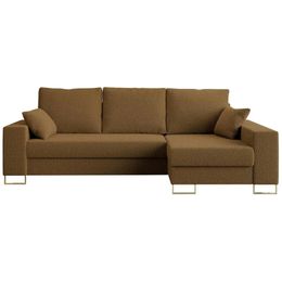 Ecksofa mit Schlaffunktion Dorain braun Ma&szlig;e (cm): B: 242 H: 85 Sofas > Sofas nach Material > Stoffsofas &raquo; Sofa DE