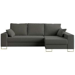 Ecksofa mit Schlaffunktion Dorain grau Ma&szlig;e (cm): B: 242 H: 85 Sofas > Sofas nach Material > Stoffsofas &raquo; Sofa DE