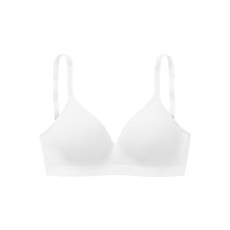 Lascana Damen Push-up-BH, Wei&szlig;, Gr. 90B, Push-Up-BHs, Material: Baumwolle