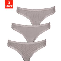 Lascana Damen String, Braun, Gr. 32/34, Unterhosen, Material: Baumwolle