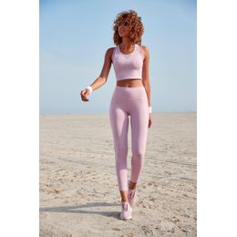 active by Lascana LASCANA ACTIVE Funktionsshirt, Rosa, Gr. L (44/46), Damen, Sport-BHs, Material: Baumwolle, Elasthan