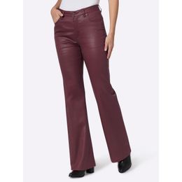 Heine Damen Bootcut-Jeans, Rot, Gr. 42, Bootcut, Material: Baumwolle