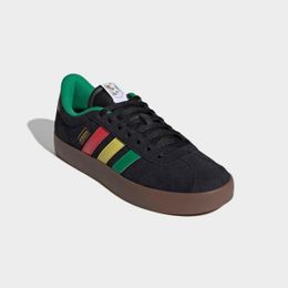 Herren Sneaker "VL COURT 3.0", adidas Sportswear, Gr. 38core schwarz, gr&uuml;n, pure ruby, Leder, Synthetik, Textil, Schuhe, Design auf den Spuren des