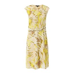 COMMA Kleid Damen Gr&ouml;&szlig;e 36 beige / hellblau / gelb / safran