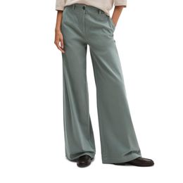 Marc O'Polo MARC O'POLO Damen Stoffhose, gr&uuml;n, Gr. 38, Web, Obermaterial: 96% Baumwolle, 4% Elasthan, Hosen, Model Margo wide aus Organic Cotton-Satin-Stretch