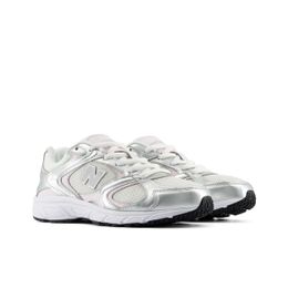 New Balance Jungen Sneaker "408", Gr. 40light silber metallic, pink salt, Mesh, Synthetik, Schuhe, f&uuml;r Kinder und Jugendliche, vom New Balance 530