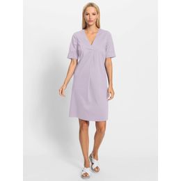 Heine Damen Sommerkleid, Lila, Gr. 38, Einfarbige Kleider, Material: Baumwolle
