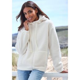 ELBSAND Damen Fleecejacke, Natur, Gr. 44, Jacken, Material: Polyester