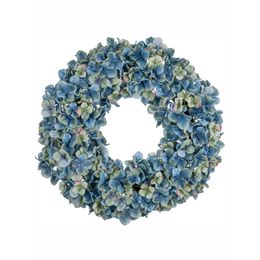 Gasper Deko-Kranz, Blau, Gr. H/B/T ca. 53/53/10 cm, Kunstpflanzen & Garten, Material: Kunststoff