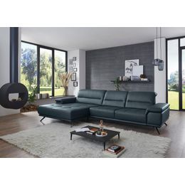 Ecksofa DIE PLANBAR, B:343cm T:193cmtorro graphite blau, Wohnzimmer, Sofas, "PN-EM19074, L-Form, Breite 343 cm", inkl. Sitztiefen- und