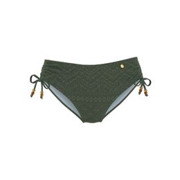Lascana Damen Bikini-Slip, Gr&uuml;n, Gr. 44, Bikinihosen, Material: Polyamid
