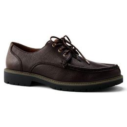 LANDS' END Leder-Schn&uuml;rschuhe, Herren, size: regular, Braun, Leder, by Lands' End