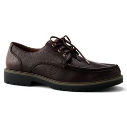LANDS' END Leder-Schn&uuml;rschuhe, Herren, size: regular, Braun, Leder, by Lands' End
