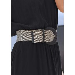 Lascana Damen Tailleng&uuml;rtel, schwarz-beige, Gr&ouml;&szlig;e 85