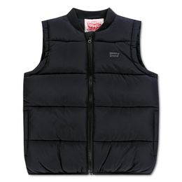 LEVI'S KIDS Jungen Steppweste "LVB BATWING EMB PUFFER VEST"jet schwarz, Gr. 6, unifarben, Steppware, Obermaterial: 100% Polyester, Westen, mit