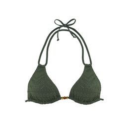 Lascana Triangel-Bikini-Top, Gr&uuml;n, Gr. 36C/D, Damen, Triangel-Bikinis, Material: Polyamid, Elasthan