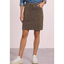 Street One Damen Minirockvelvet mocha, Gr. 36, unifarben, Web, 98% Baumwolle, 2% Elasthan, R&ouml;cke, in Cord-Optik